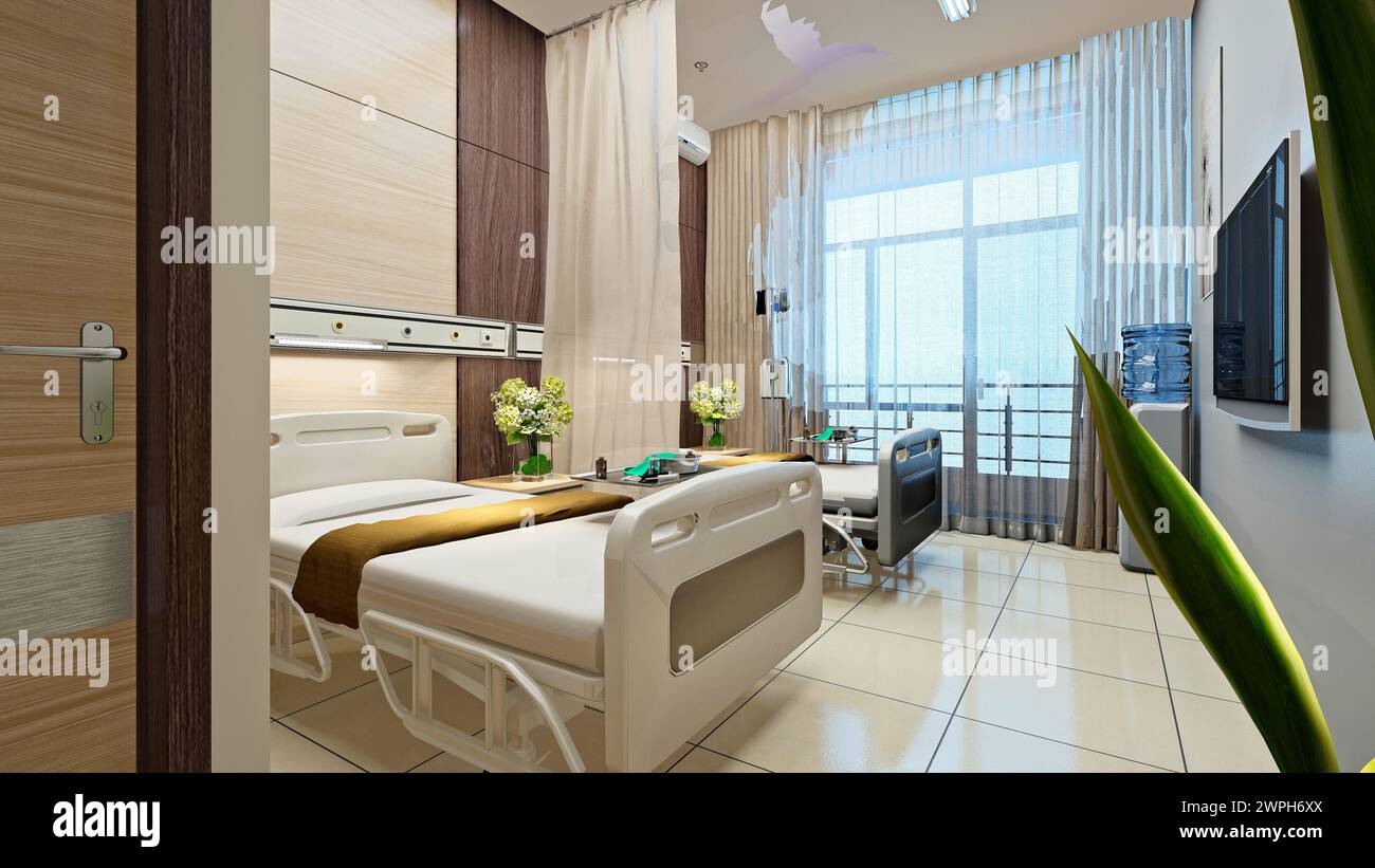 3d render of hospital room Stock Photo - Alamy