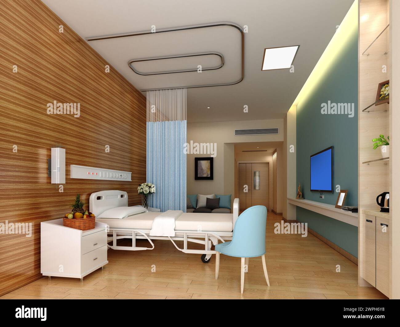 3d render of hospital room Stock Photo - Alamy