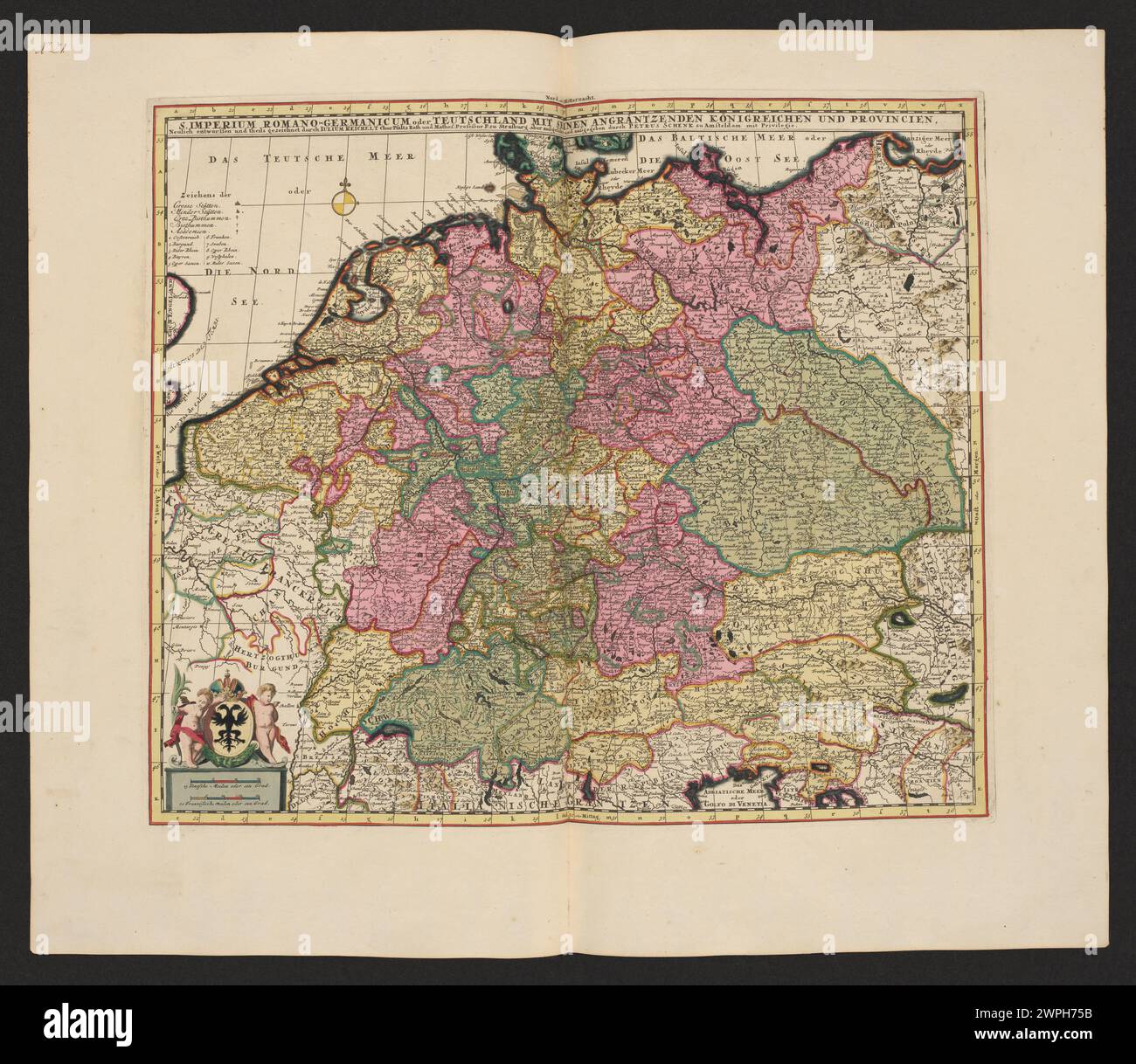 Map of the Holy Roman Empire and neighboring kingdoms and provinces ...
