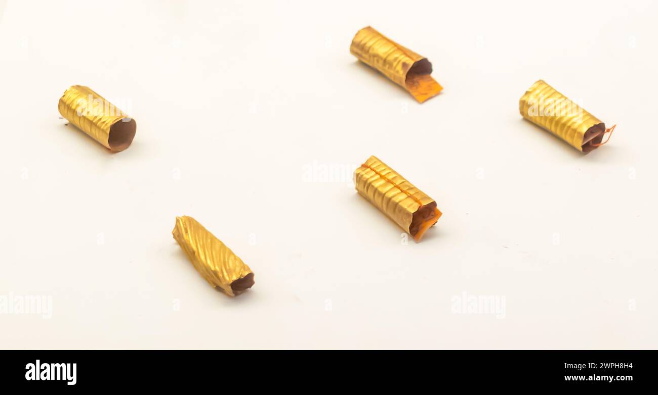 Gold ribbed decorations, 7th century B.C. - 6th century B.C., Taldy ...