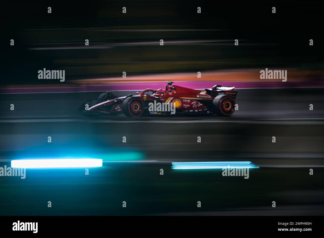 Jeddah, Saudi Arabia. 7th March 2024. Charles Leclerc of Scuderia Ferrari F1 Team During FP2 ...