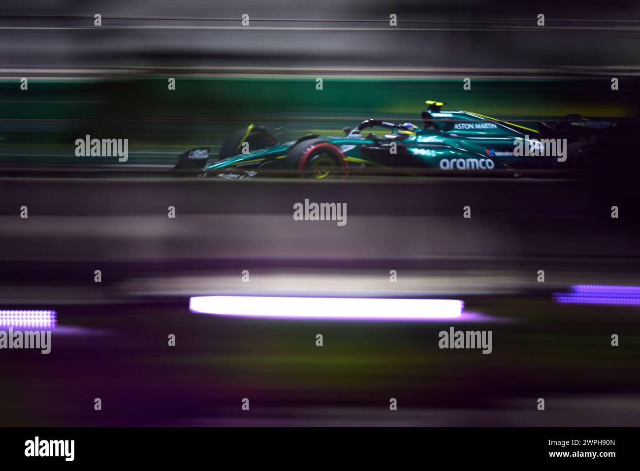 Jeddah, Saudi Arabia. 7th March 2024. Fernando Alonso of Aston Martin Aramco F1 Team During FP2 ...