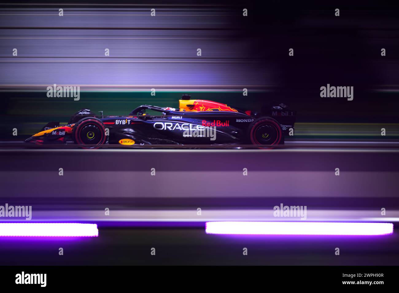 Jeddah, Saudi Arabia. 7th March 2024. Max Verstappen of Oracle Red Bull Racing During FP2. AHMAD ...