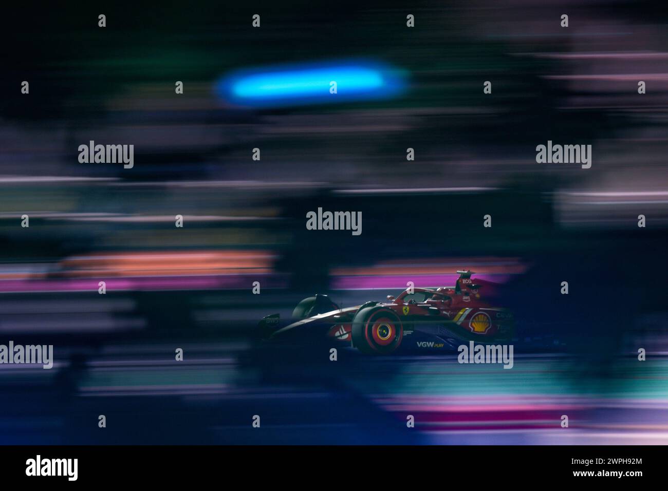 Jeddah, Saudi Arabia. 7th March 2024. Charles Leclerc of Scuderia Ferrari F1 Team During FP2 ...