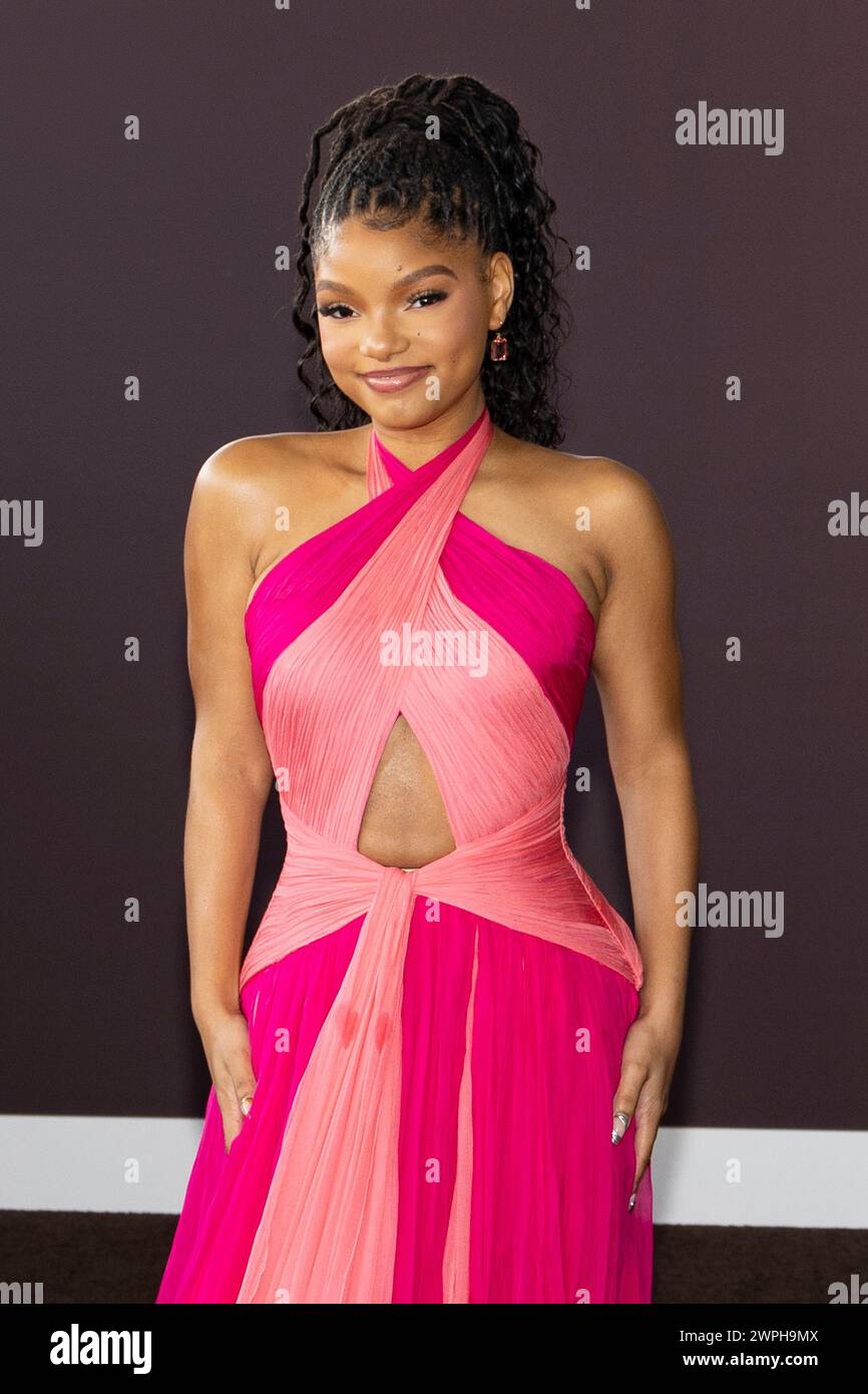 Los Angeles, USA. 07th Mar, 2024. Halle Bailey attends the arrivals of ...