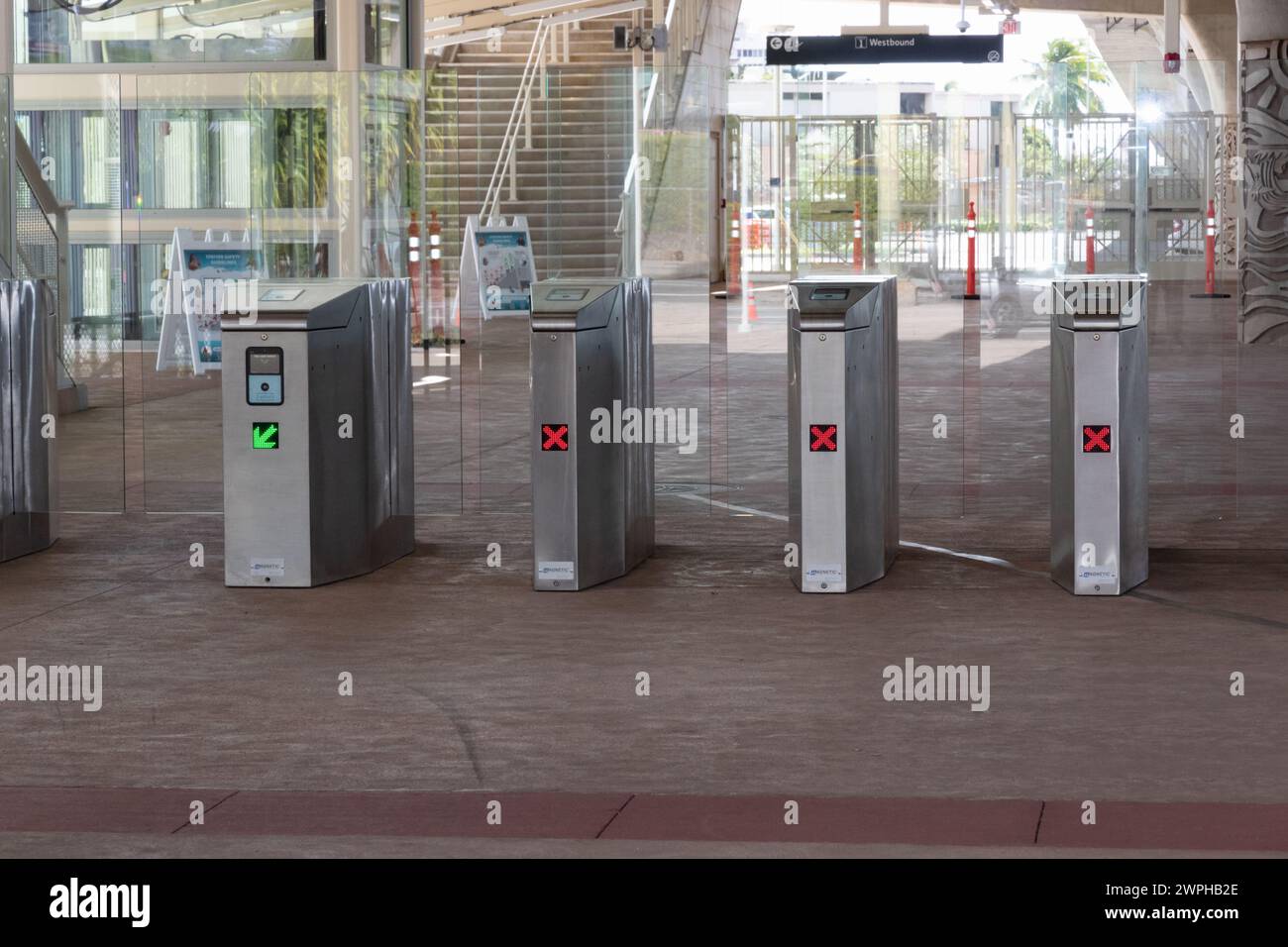 Honolulu, Hawaii, USA - February 24, 2024: Holo card readers located at ...