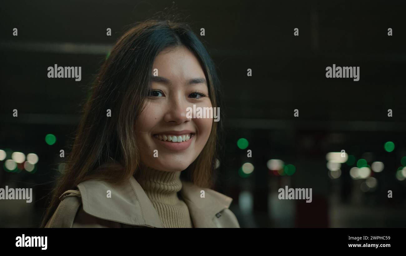 Happy joyful Asian multiethnic girl chinese korean woman japanese ...