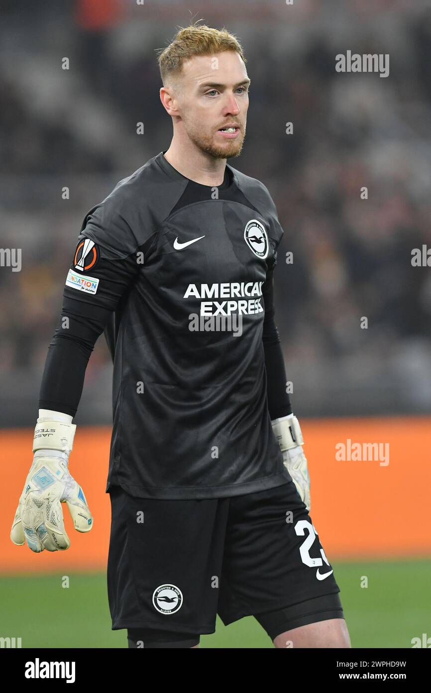 Roma, Lazio. 07th Mar, 2024. Jason Steele of Brighton & Hove Albion ...