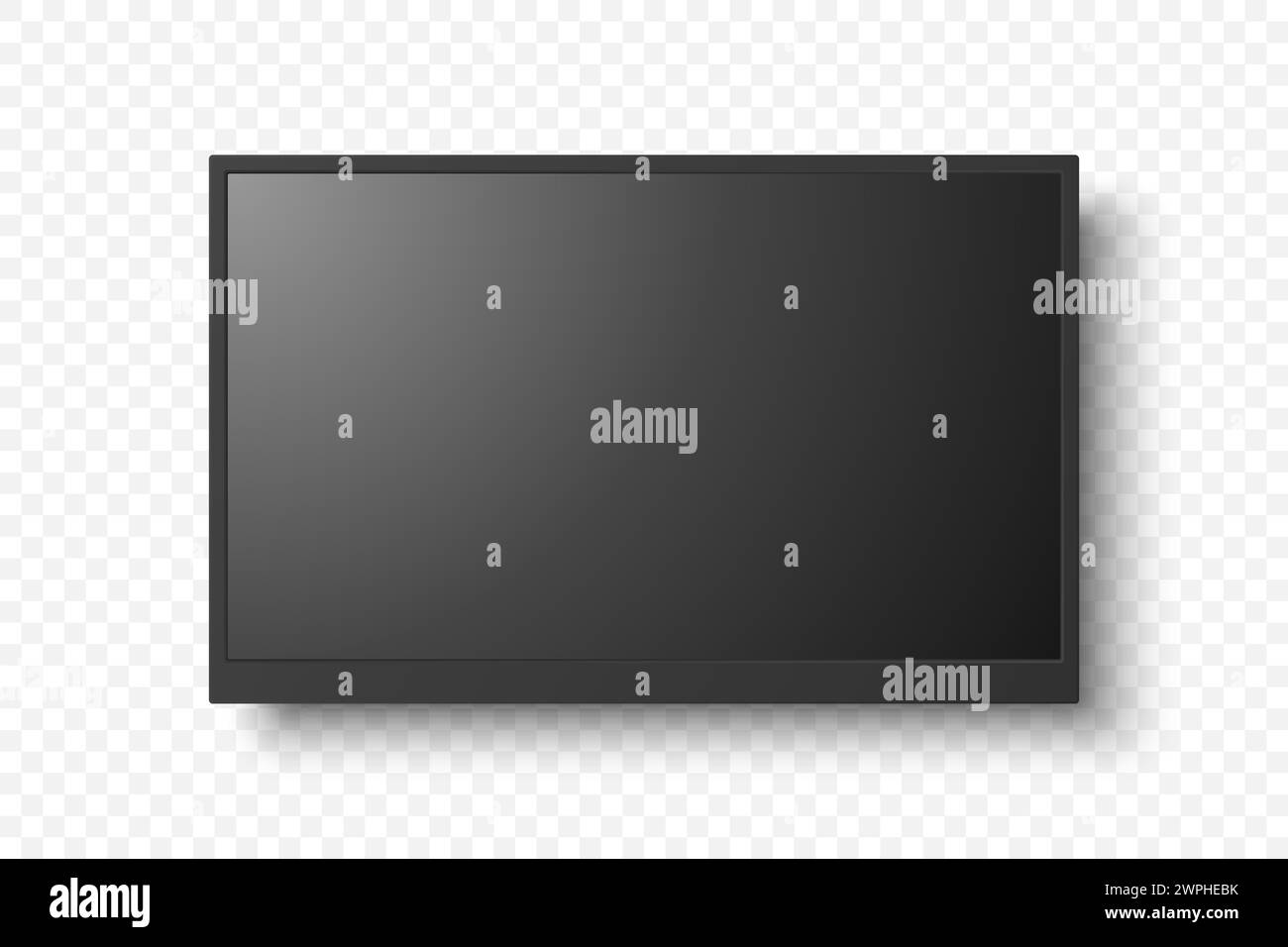 Vector 3d Realistic Modern TV Screen. Minimalistic Stylish Lcd Panel ...