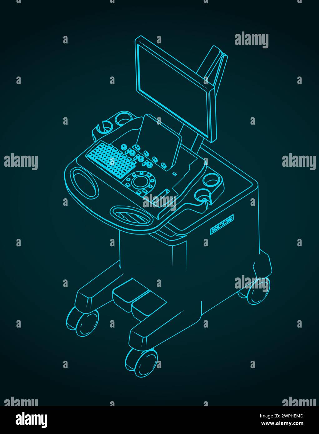 Ultrasonic scanner Stock Vector Images - Alamy