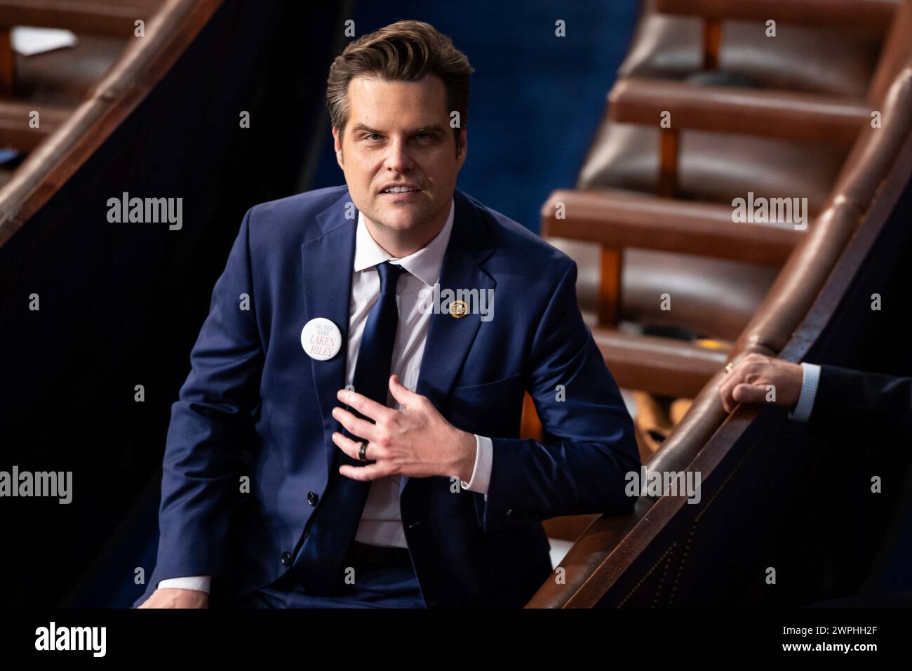 Rep. Matt Gaetz (R-Fla.) is seen in the House chamber shortly before ...