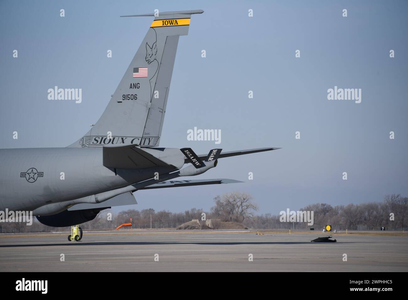 U.S. Air Force KC-135 on the ramp at the Iowa Air National Guard’s ...