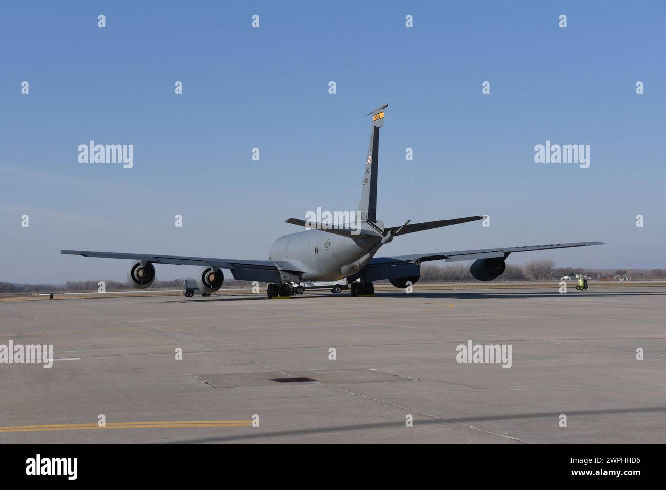 U.S. Air Force KC-135 on the ramp at the Iowa Air National Guard’s ...