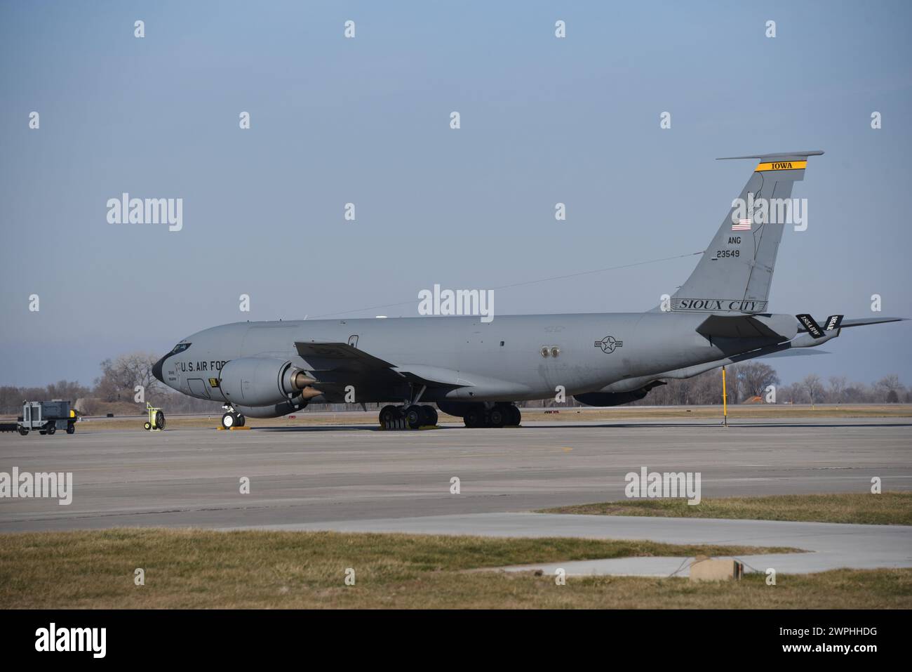 U.S. Air Force KC-135 on the ramp at the Iowa Air National Guard’s ...