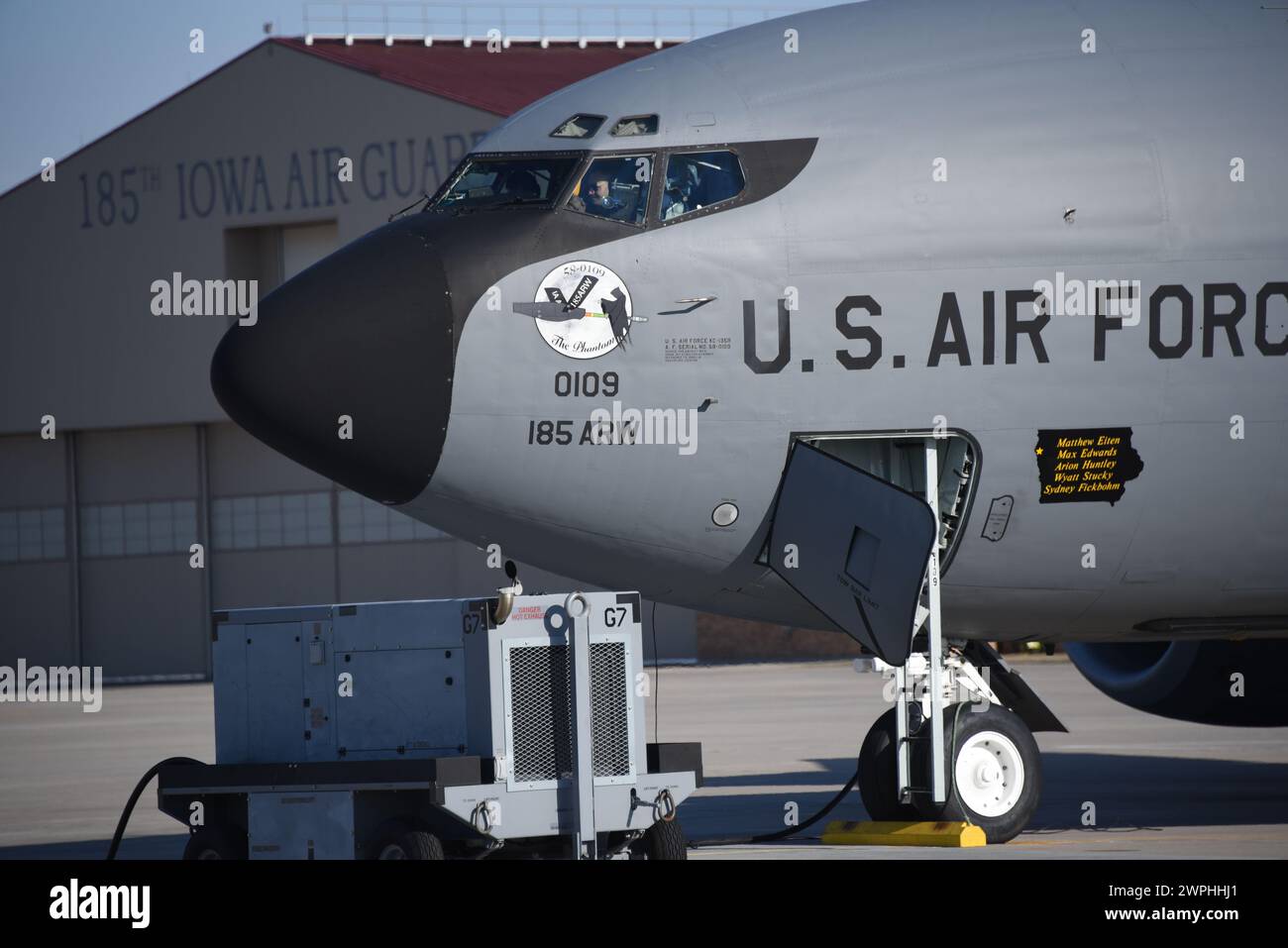 U.S. Air Force KC-135 on the ramp at the Iowa Air National Guard’s ...