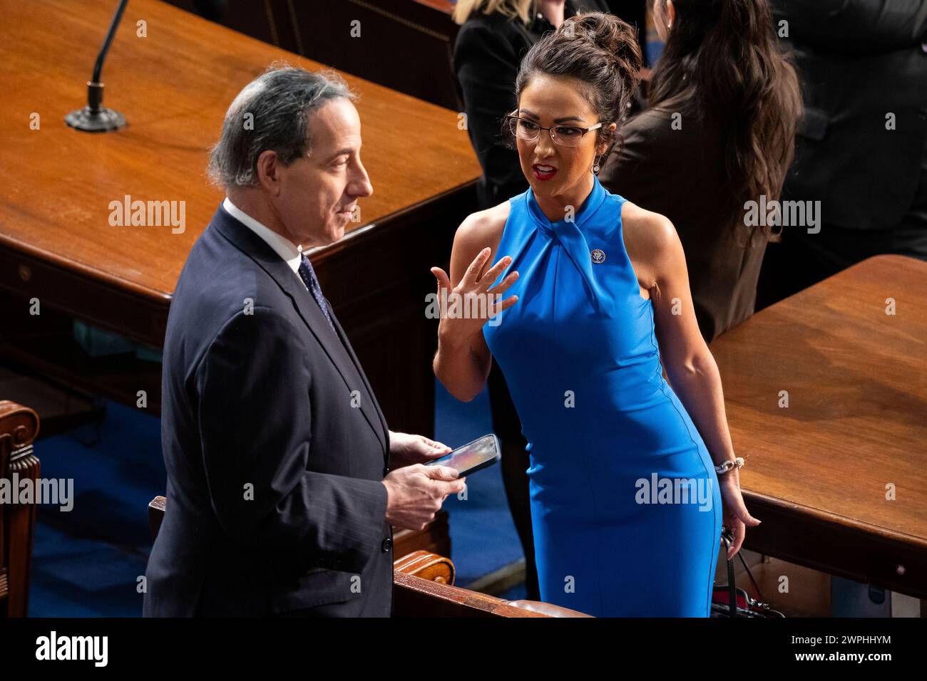 Reps. Jamie Raskin (D-Md.) and Lauren Boebert (R-Colo.) are seen in the ... Reps. Jamie Raskin (D-Md.) and Lauren Boebert (R-Colo.) are seen in the ...