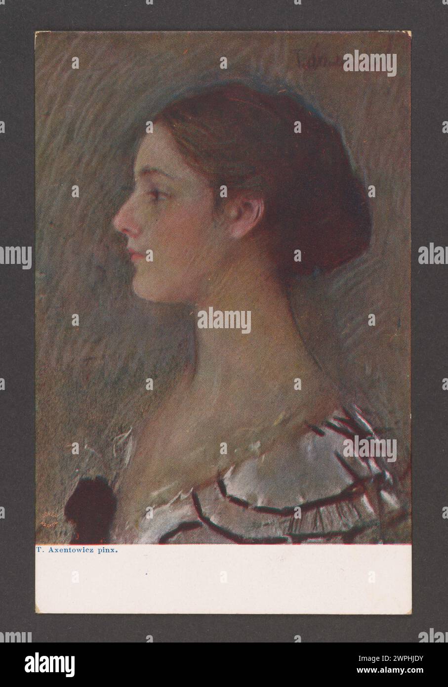 Teodor Axentowicz (1859-1938), portrait of a woman; Salon Painters ...