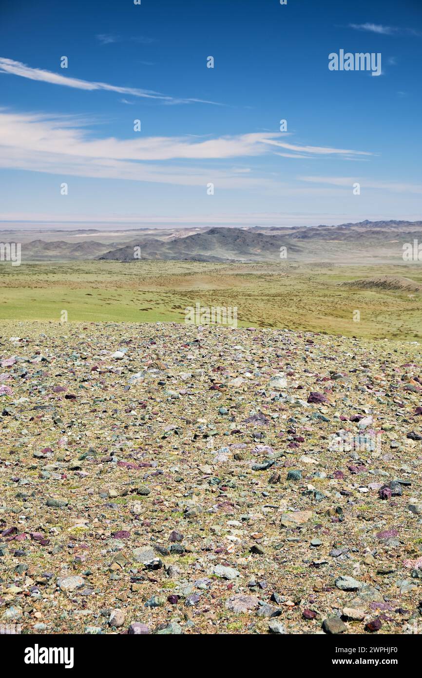 Mountain mongolian natural landscape. Natural boundary Tsagduult ...