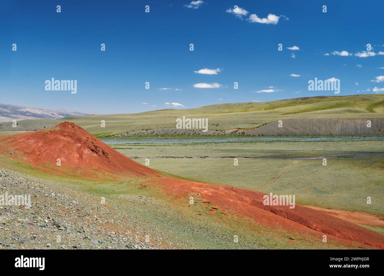 Mountain mongolian natural landscape. Natural boundary Tsagduult ...