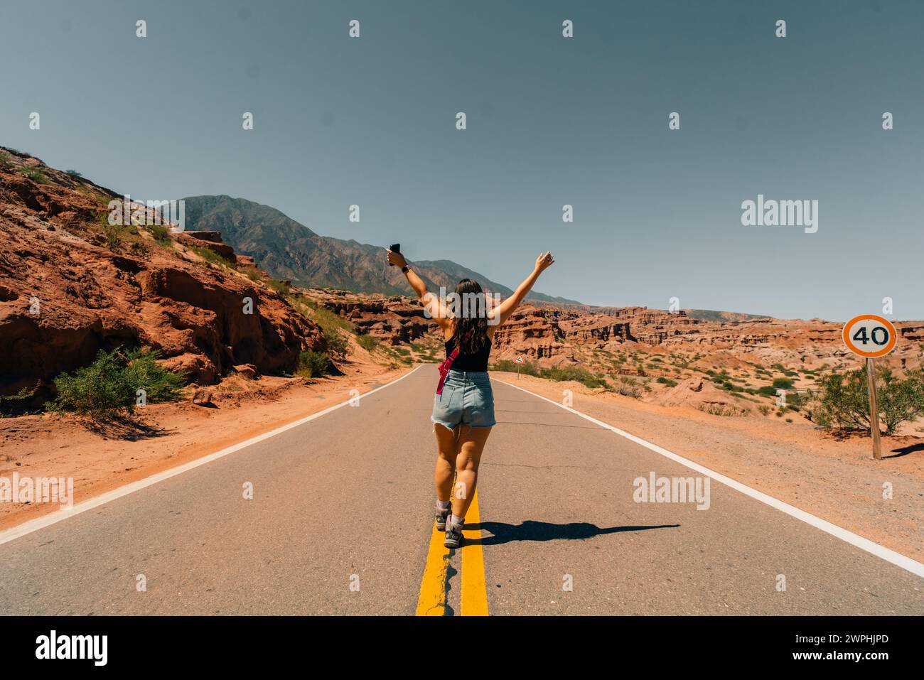 Road between Salta and Cafayate, Quebrada de las Conchas National Route ...
