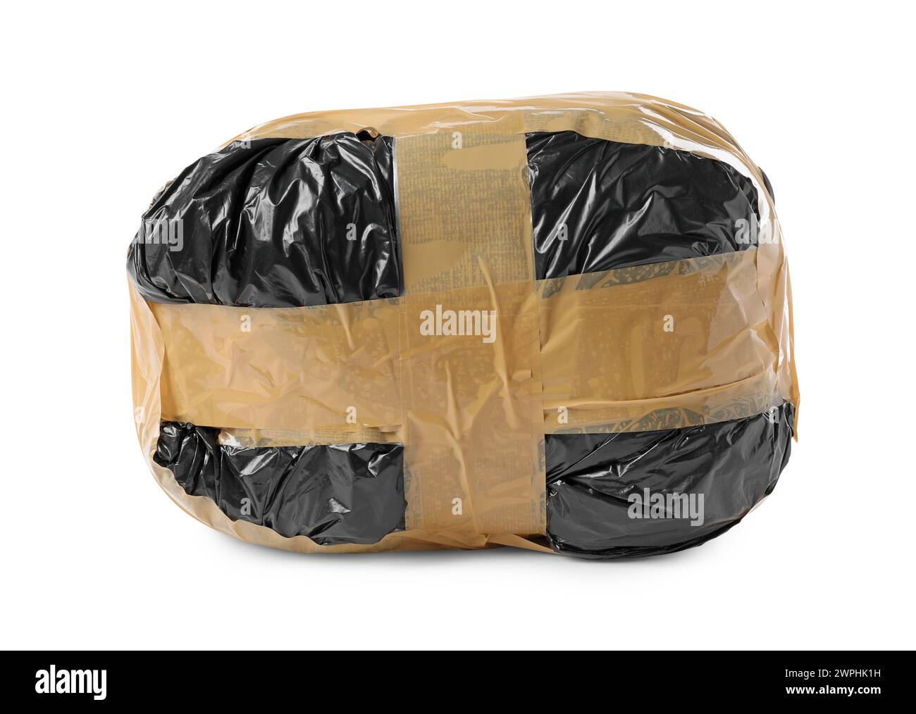 Package with narcotics isolated on white. Drug addiction Stock Photo ...