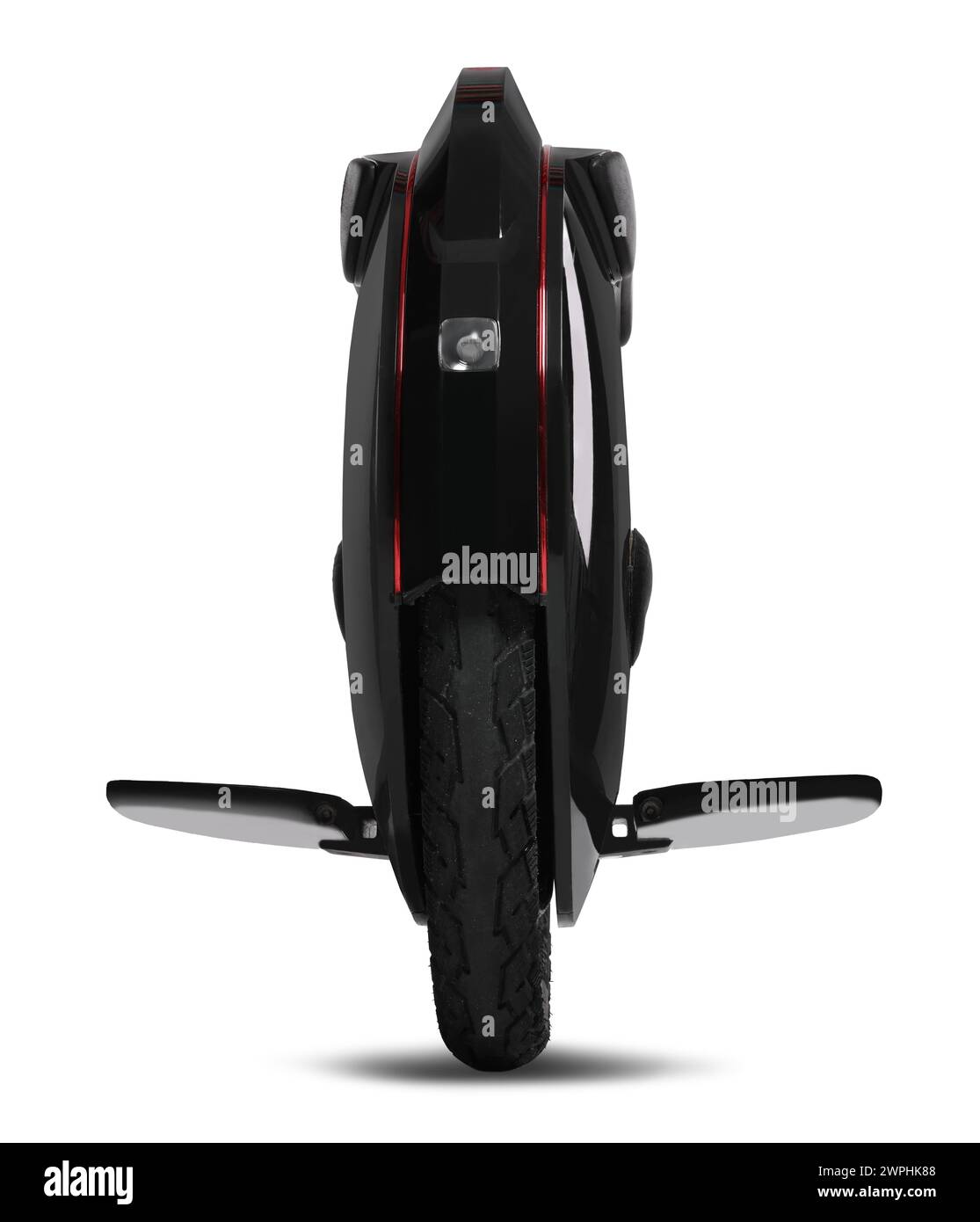 One electric unicycle isolated on white. Ecological transport Stock ...