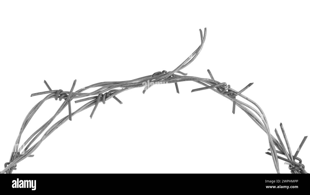 Sharp razor wiring Black and White Stock Photos & Images - Alamy