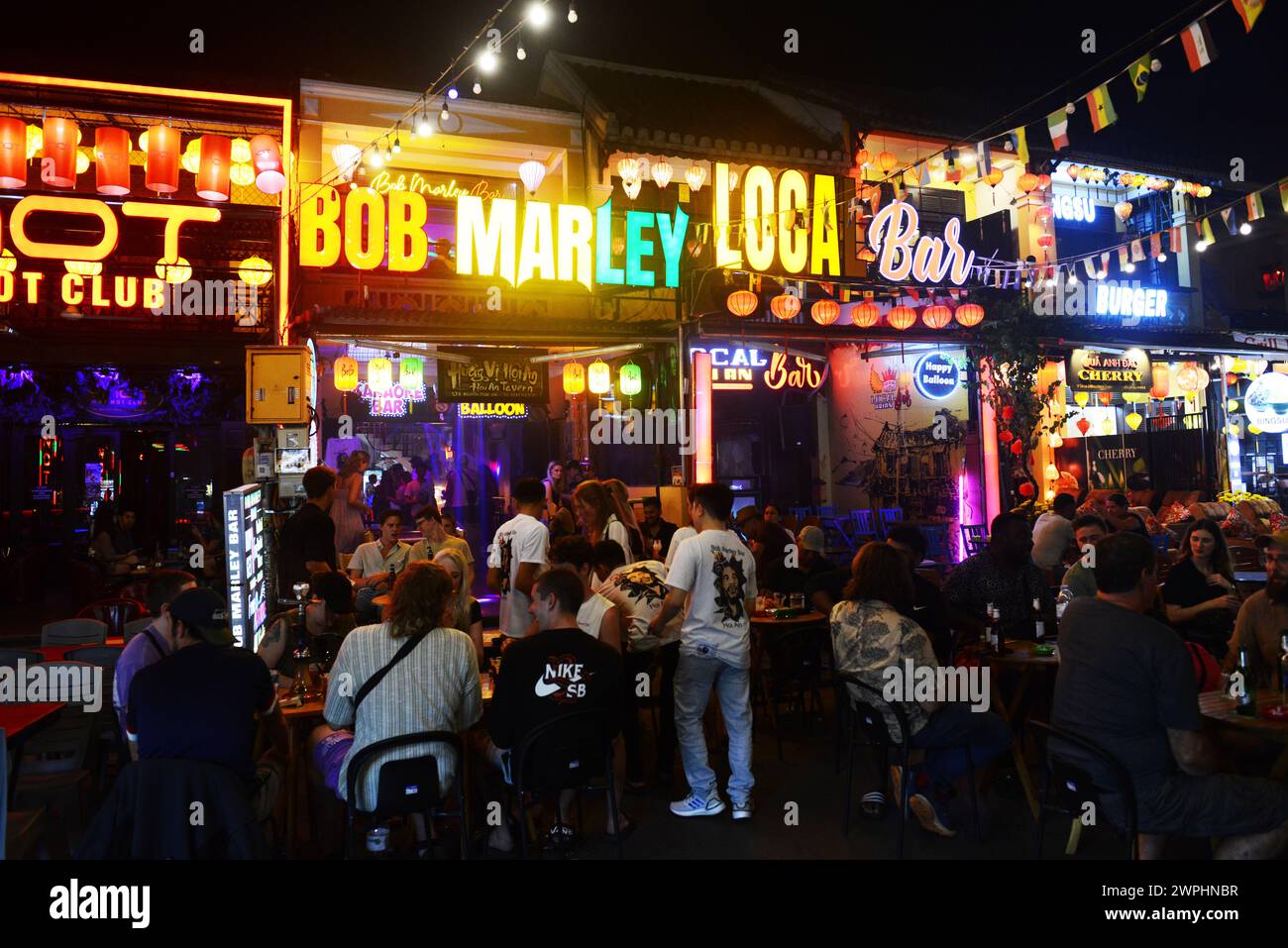 The vibrant Bob Marley Bar Hoian on Nguyễn Phúc Chu street, Phường Minh ...