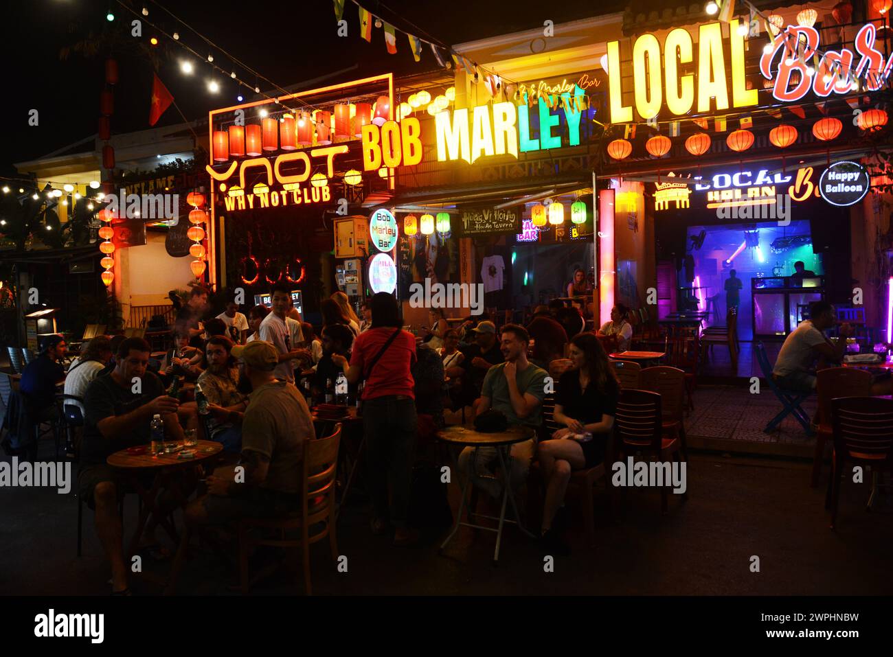 The vibrant Bob Marley Bar Hoian on Nguyễn Phúc Chu street, Phường Minh ...