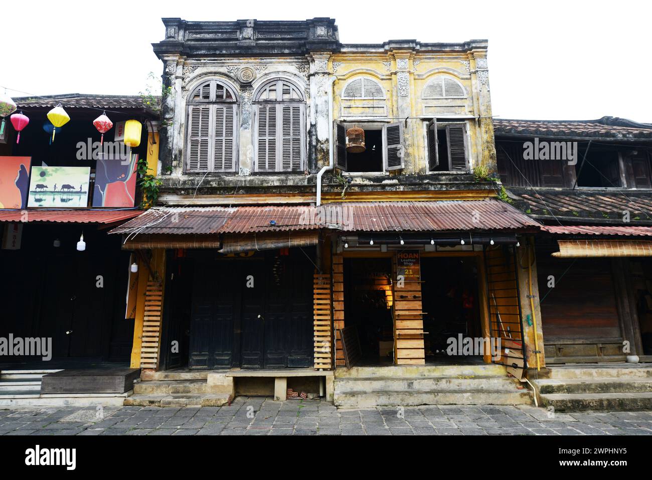 Beautiful old buildings in the old city of Hoi An, Vietnam Stock Photo ...