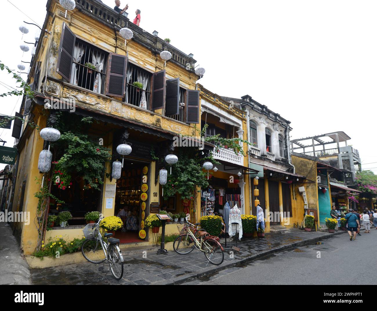 Beautiful old buildings in the old town of Hoi An, Vietnam Stock Photo ...