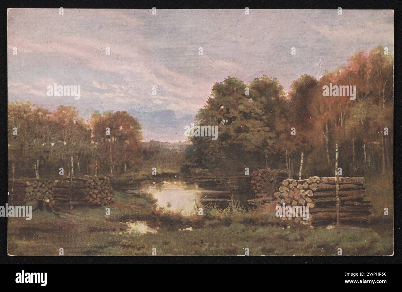 The painting 'On the Edge of the Forest' depicts forest boundaries with ...