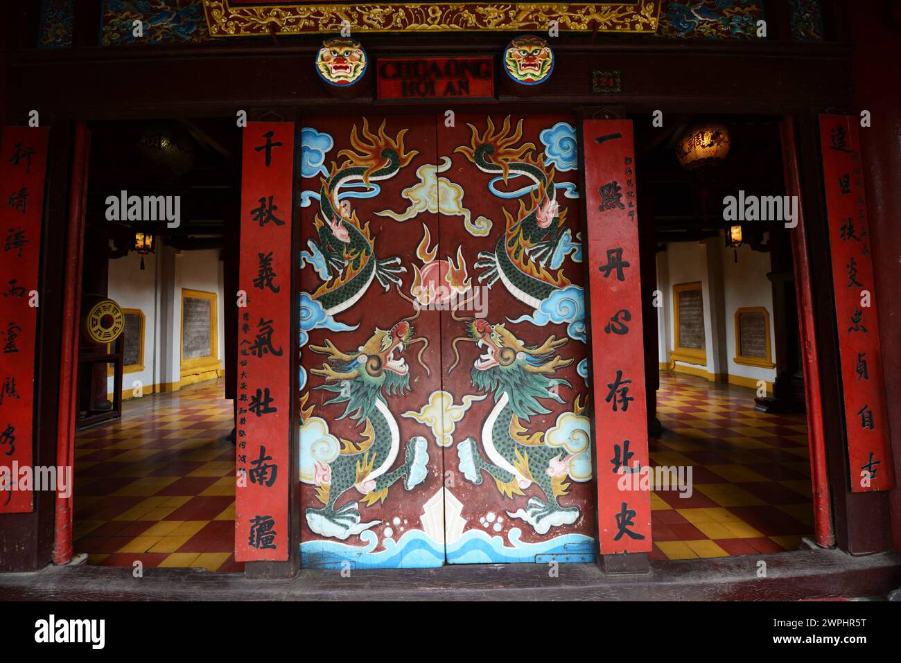 The beautiful Quan Cong Temple in the old town of Hoi An, Vietnam Stock ...