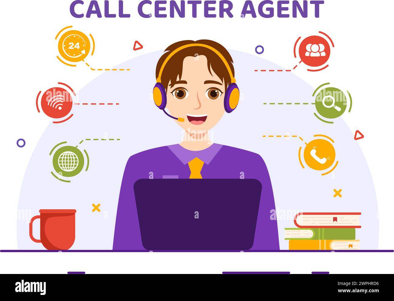 Headsets computers Stock Vector Images - Alamy