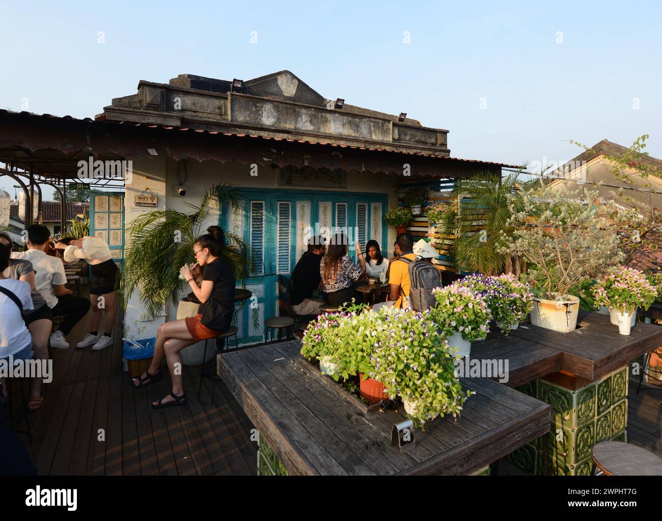 The vibrant Faifo cafe in the old town of Hoi An in Vietnam Stock Photo ...