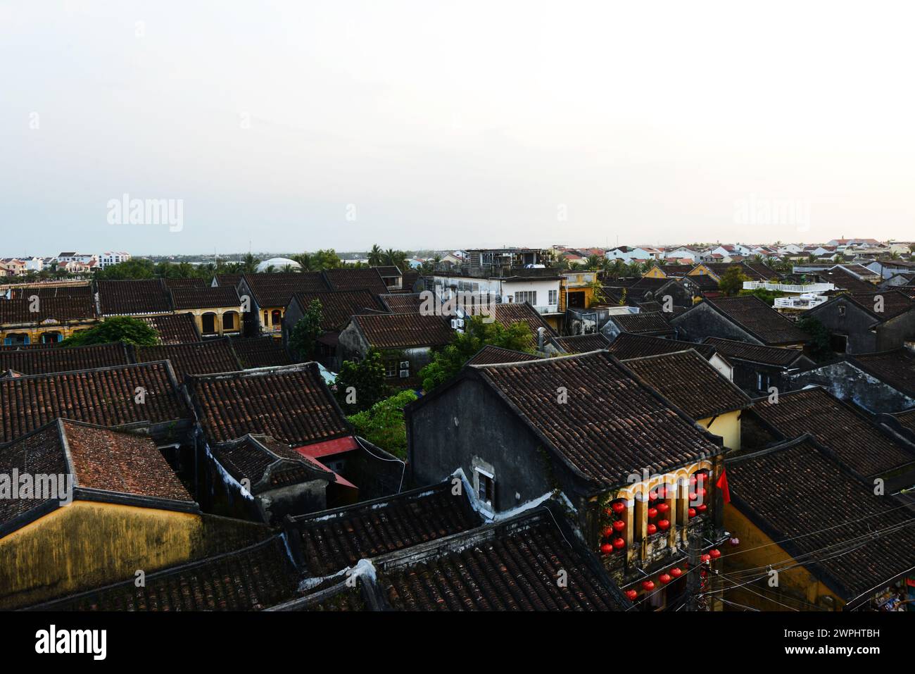 Traditional rooftops in the old city of Hoi An in Vietnam Stock Photo ...