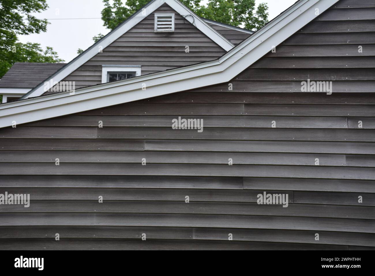 East Coast cedar shake house and its various parts forming design of ...