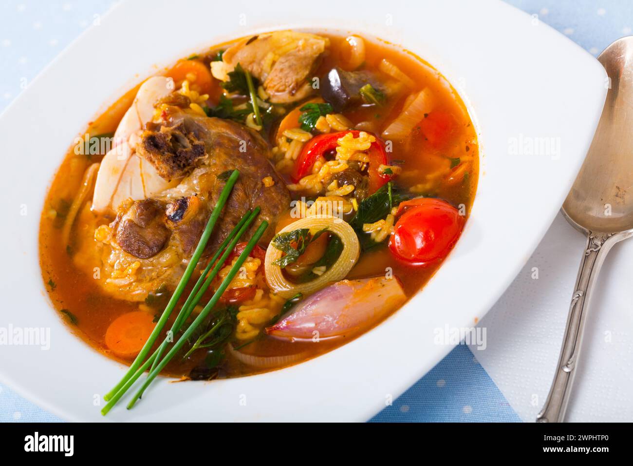 Traditional Georgian soup Kharcho Stock Photo - Alamy