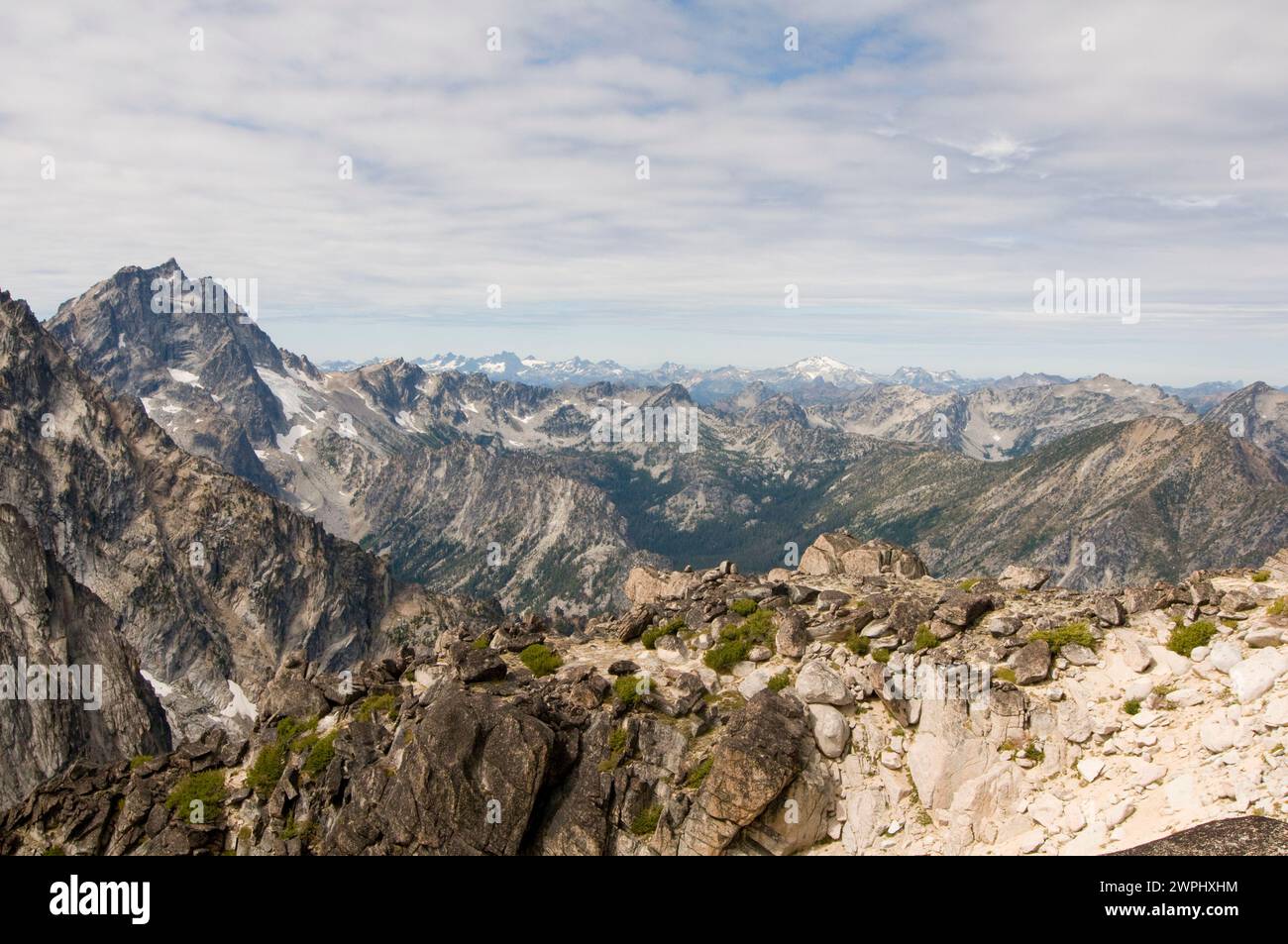 landscape of the Enchantments basin Alpine Lakes Wilderness in ...