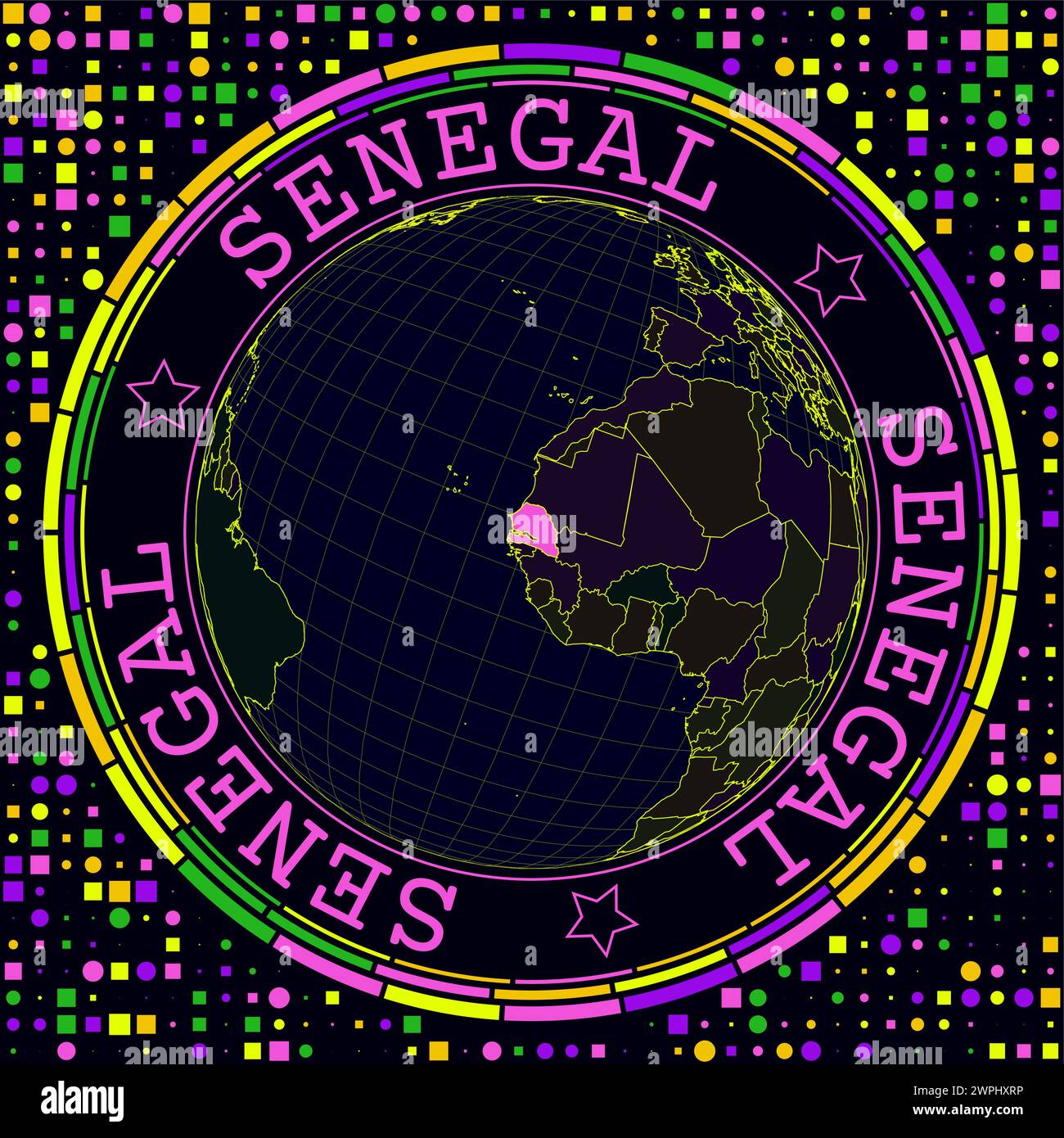 Map satellite geography senegal hi-res stock photography and images - Alamy
