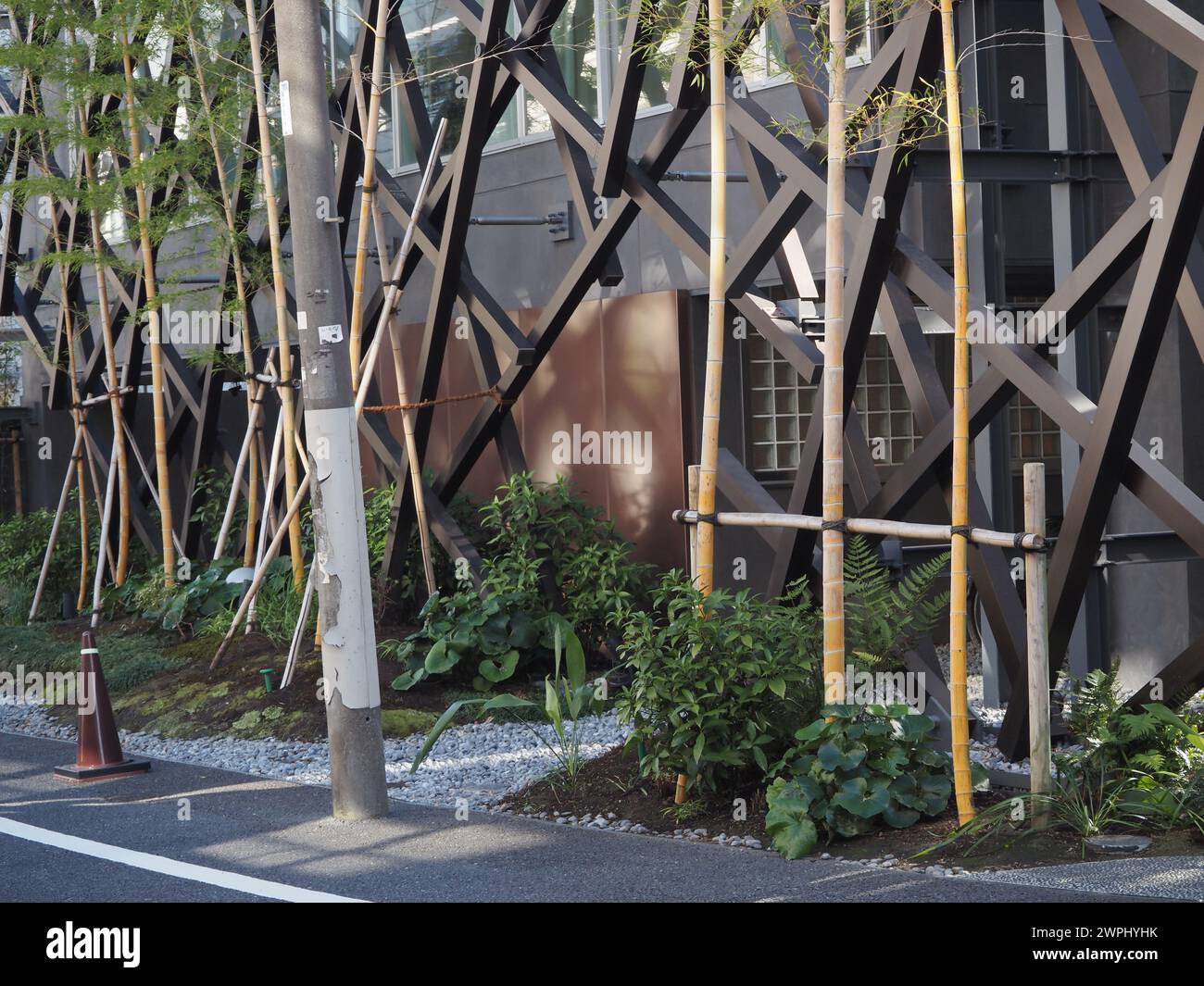 TOKYO, JAPAN - March 3, 2024: Detail of a modern apartment building ...