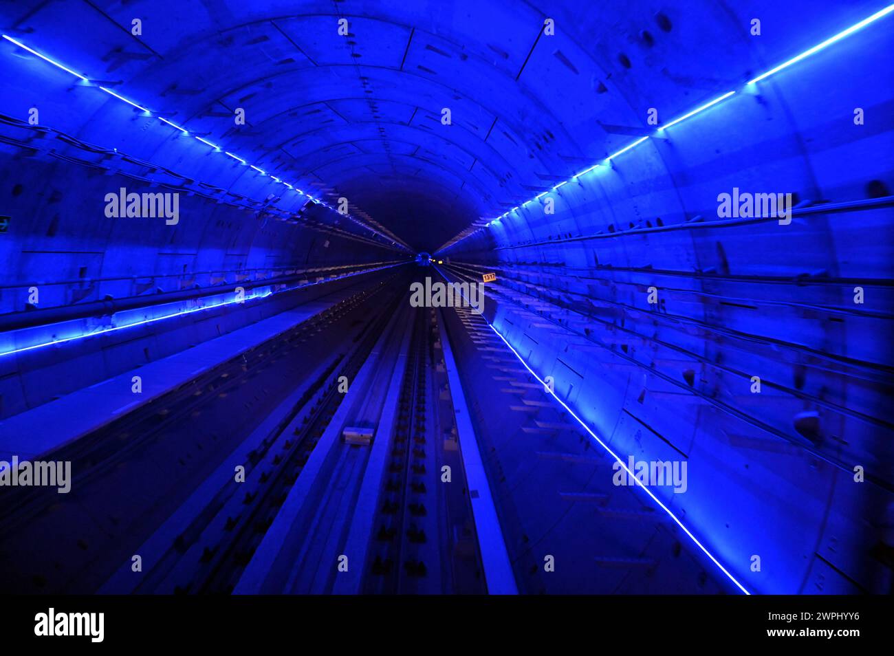 Kolkata, Mar 07 (ANI): A view of the India's first underwater metro ...
