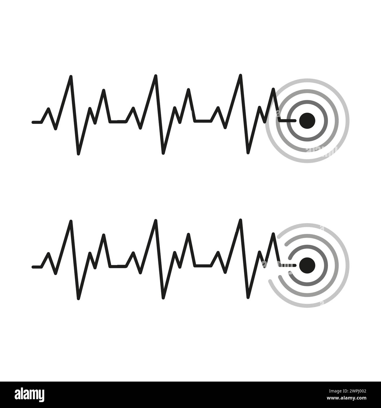 Icon heartbeat pulse. Medical heart rate symbol. ECG rhythm line ...