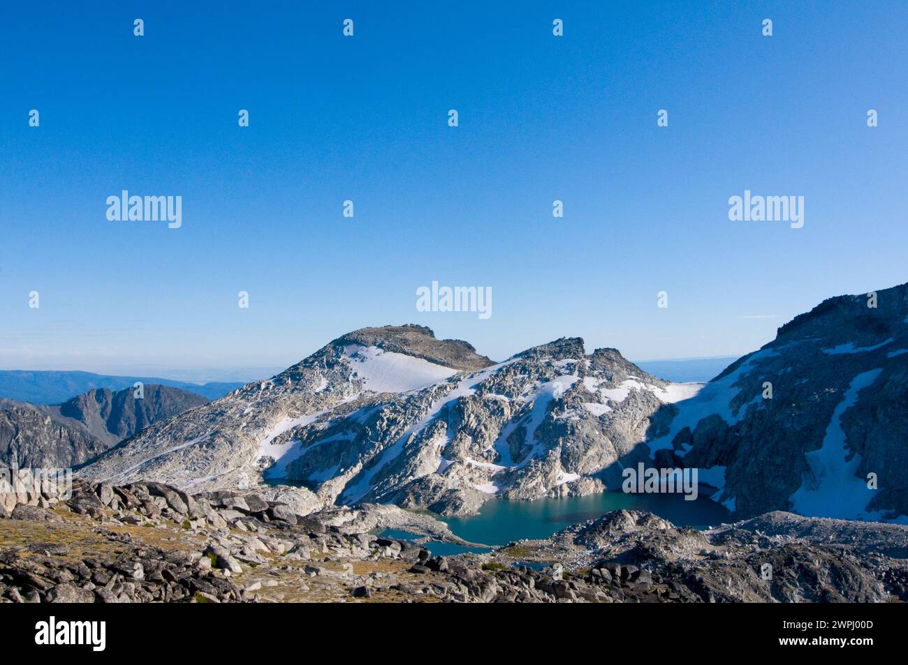 landscape of the Enchantments basin Alpine Lakes Wilderness in ...