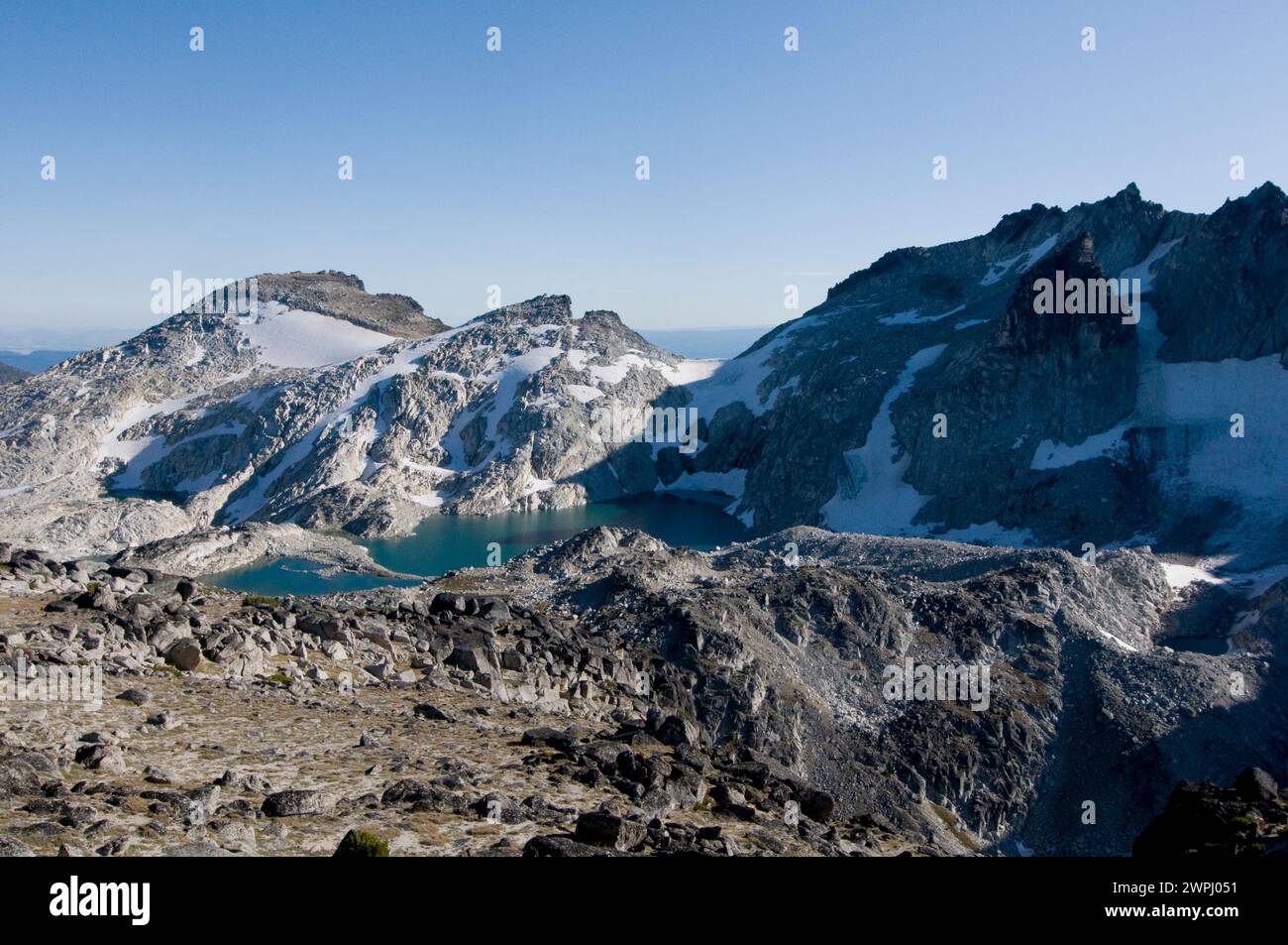 landscape of the Enchantments basin Alpine Lakes Wilderness in ...