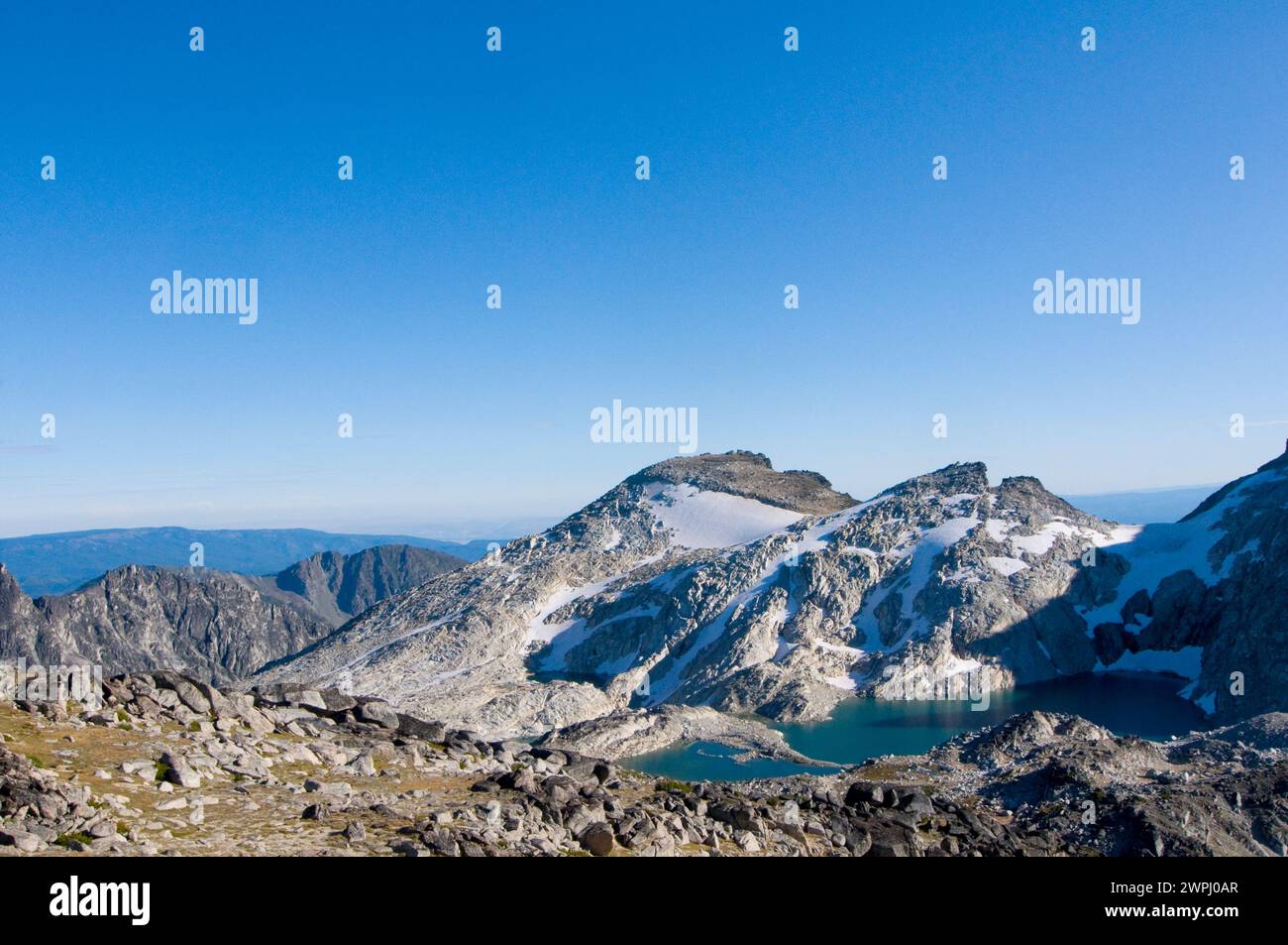 landscape of the Enchantments basin Alpine Lakes Wilderness in ...