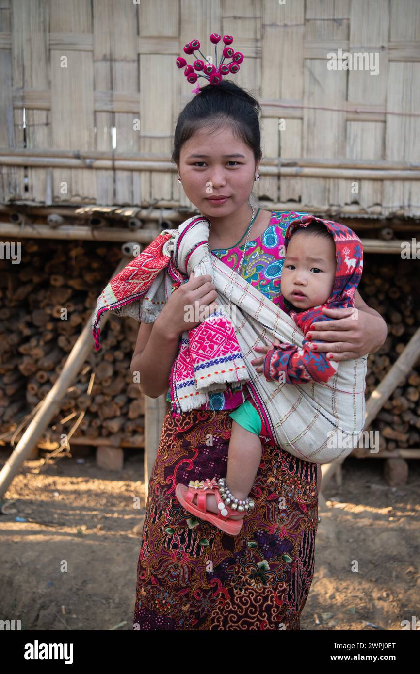 Bandarban, Bangladesh. 16th Jan, 2024. A Mro woman poses for a portrait ...