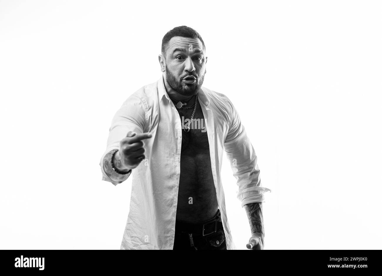 Angry man, upset guy. Screaming, hate, rage. Pensive man feeling ...