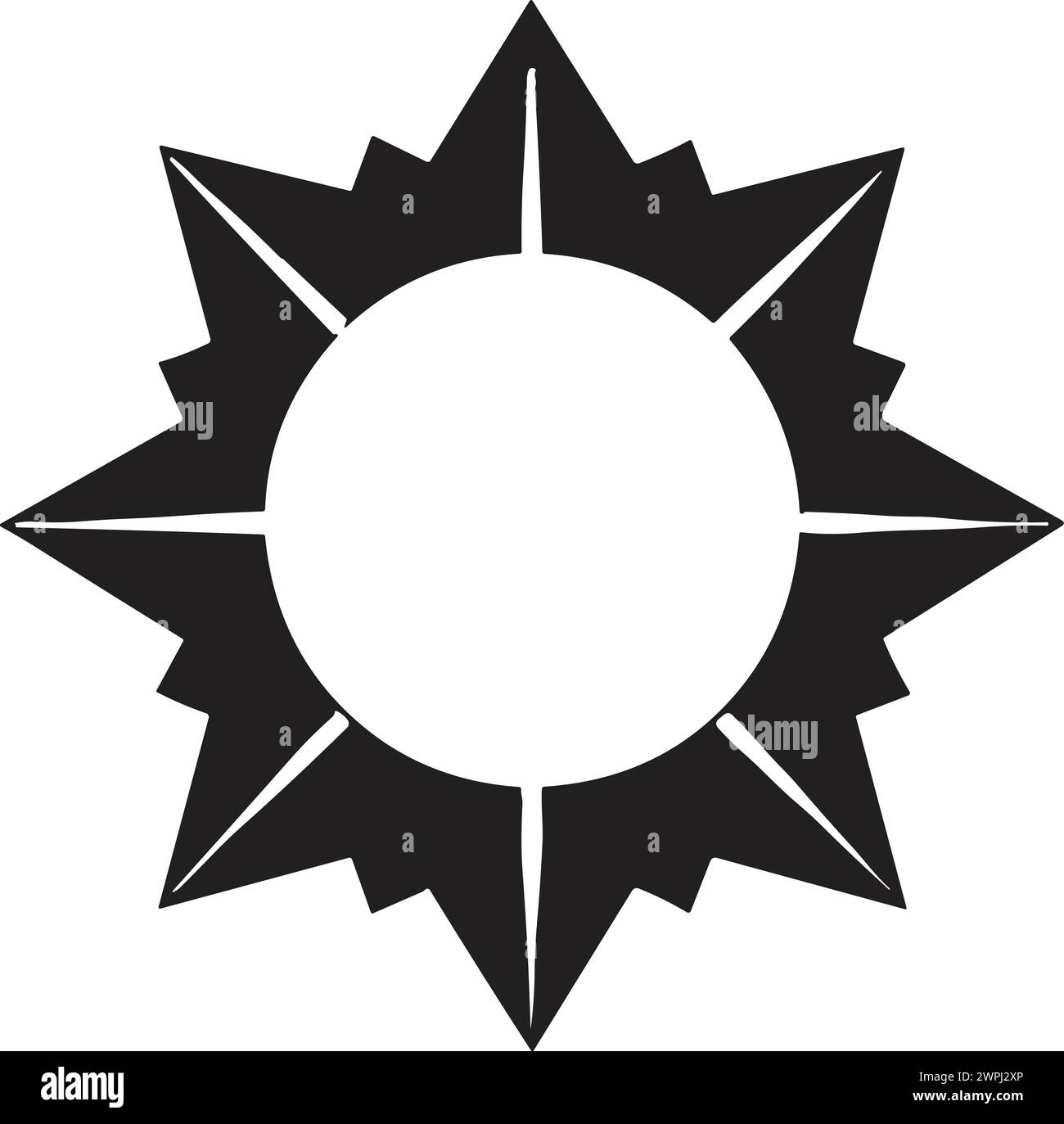 Vintage style star logo in modern minimal style isolated on background ...