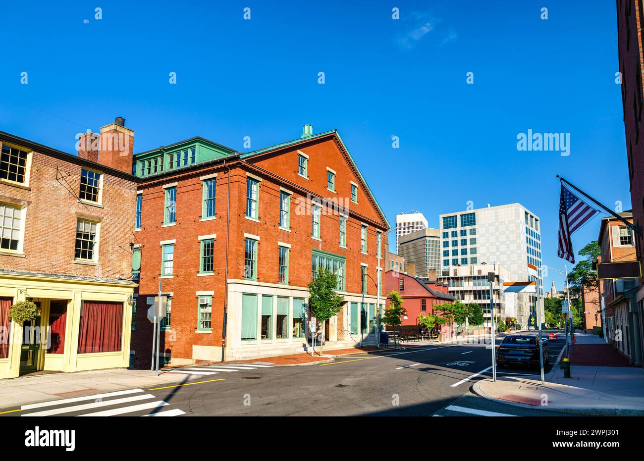 Historic Building on Main Street in Providence, Rhode Island, United ...